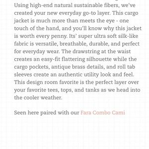 Jackets & Coats | Luxe Washed Tencel Cargo Jacket In Olive | Poshmark